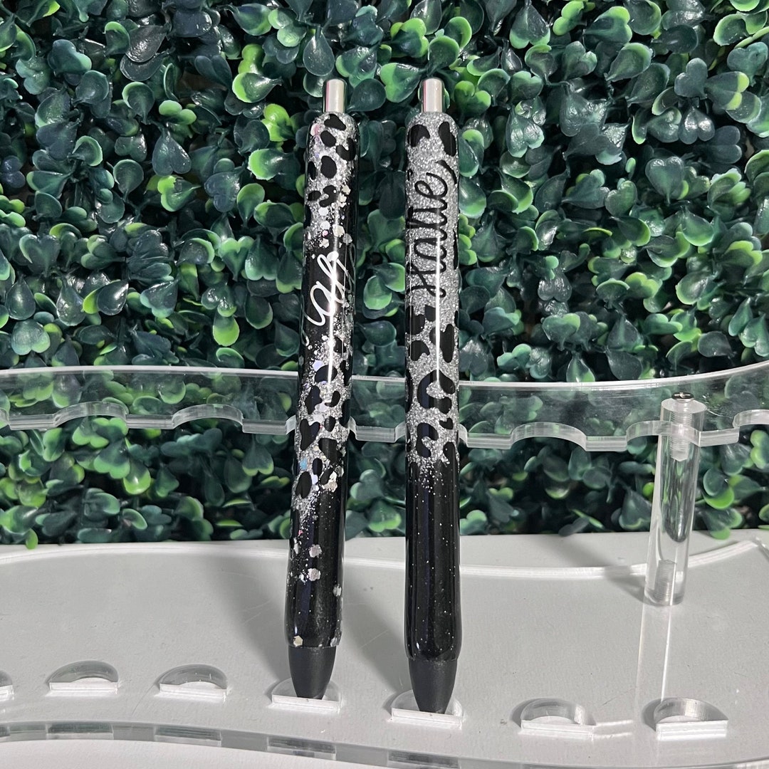Glitter Pens Personalized Glitter Pens Inkjoy Gel Pen Black & Silver ...