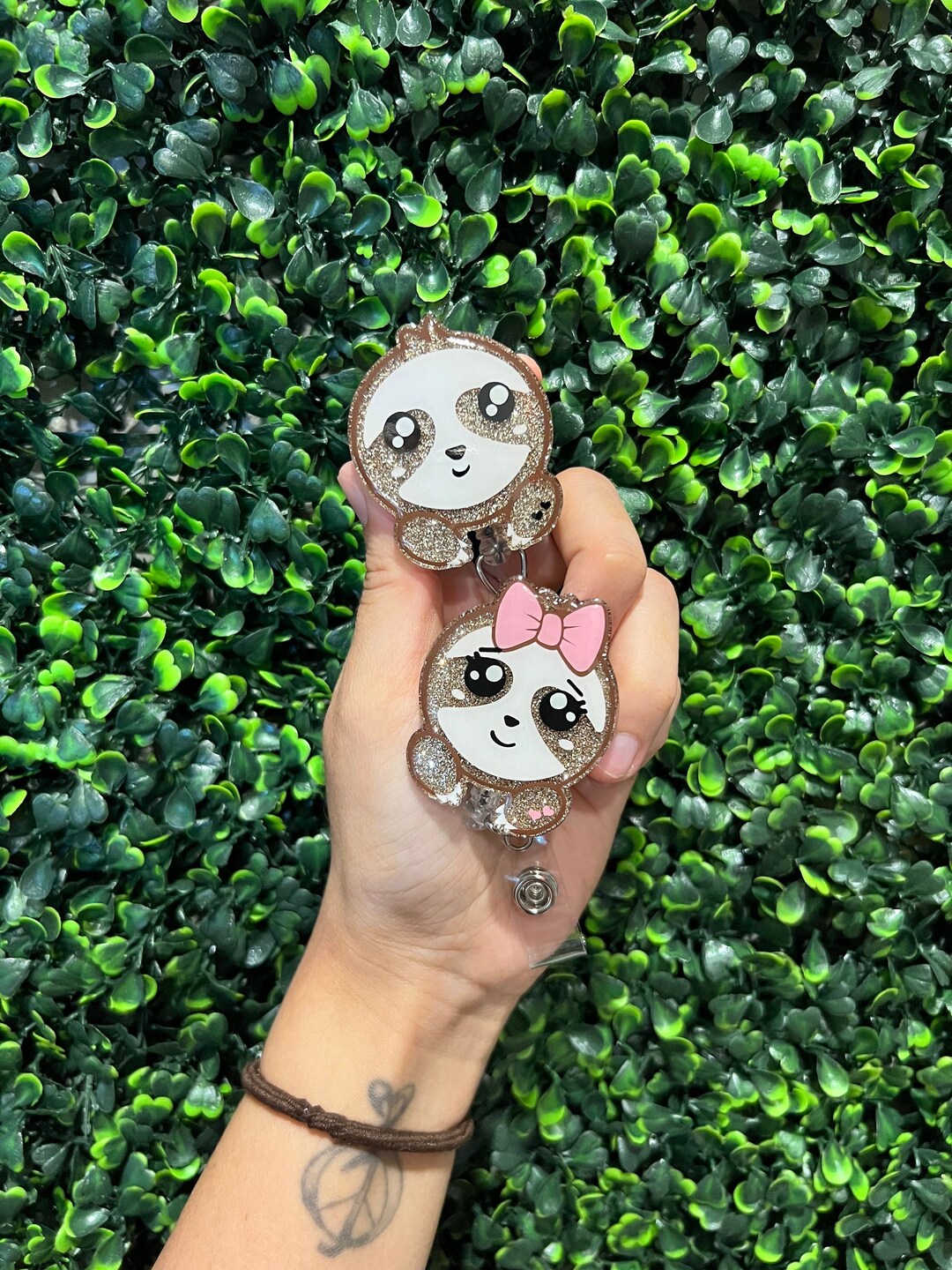 UV Color Changing Baby Sloth Retractable Badge Reel - Etsy