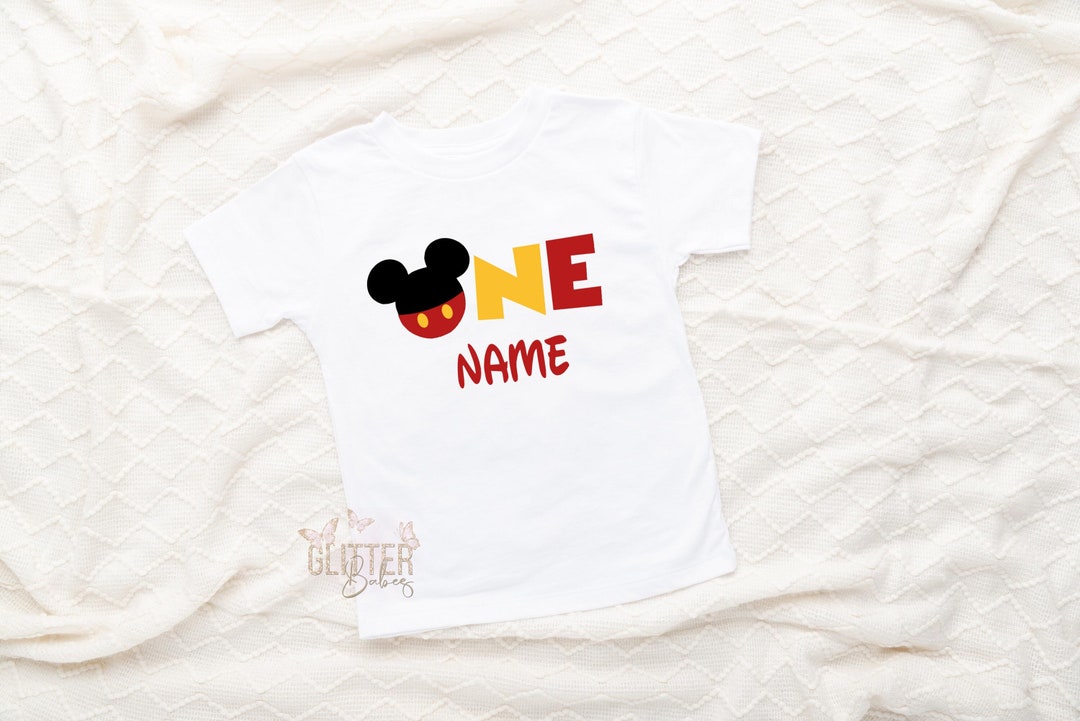 Mickey 1st Birthday Shirt, Mickey Mouse, One Year Old Mickey Shirt ...