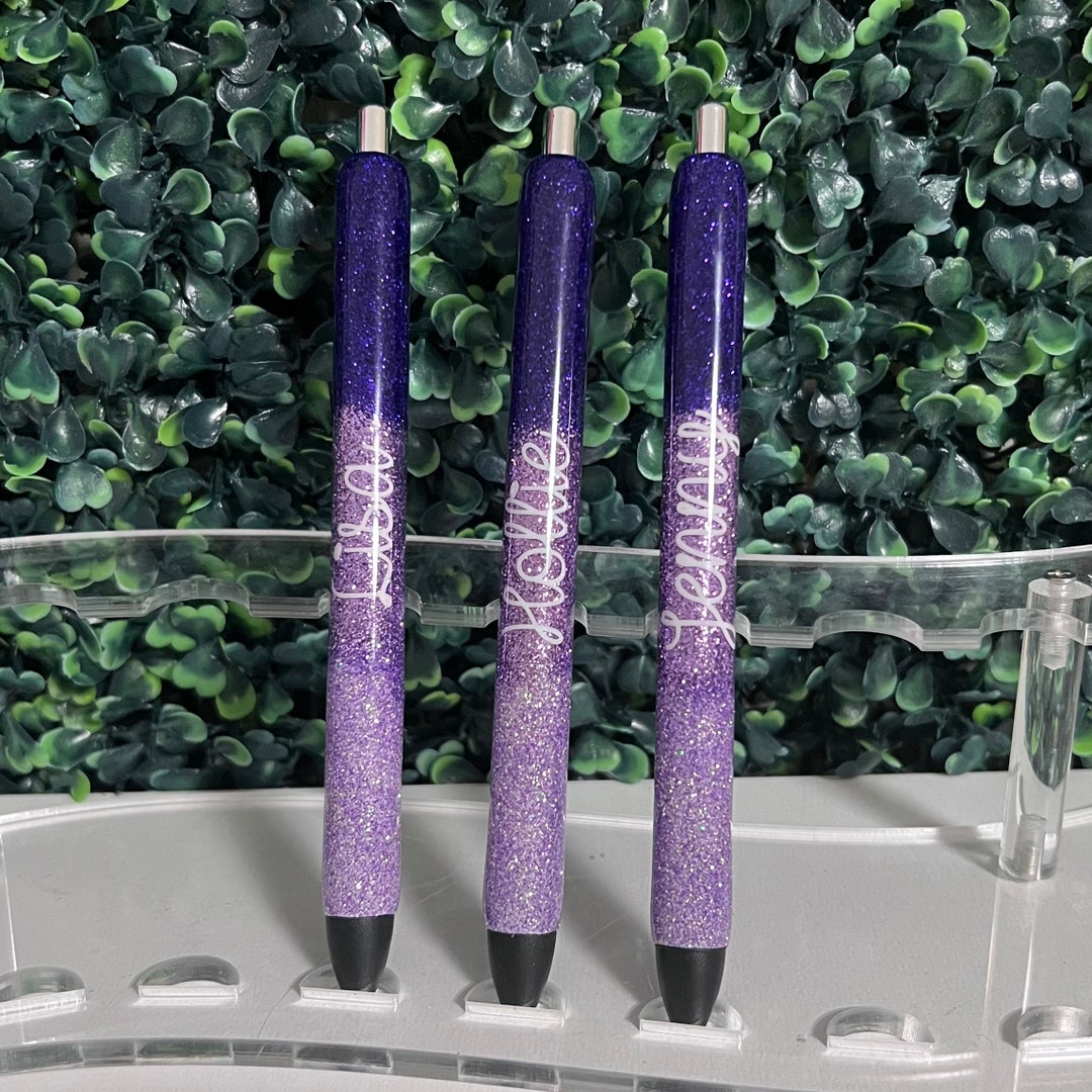 Glitter Pens Personalized Glitter Pens Inkjoy Gel Pen Purple Ombre ...
