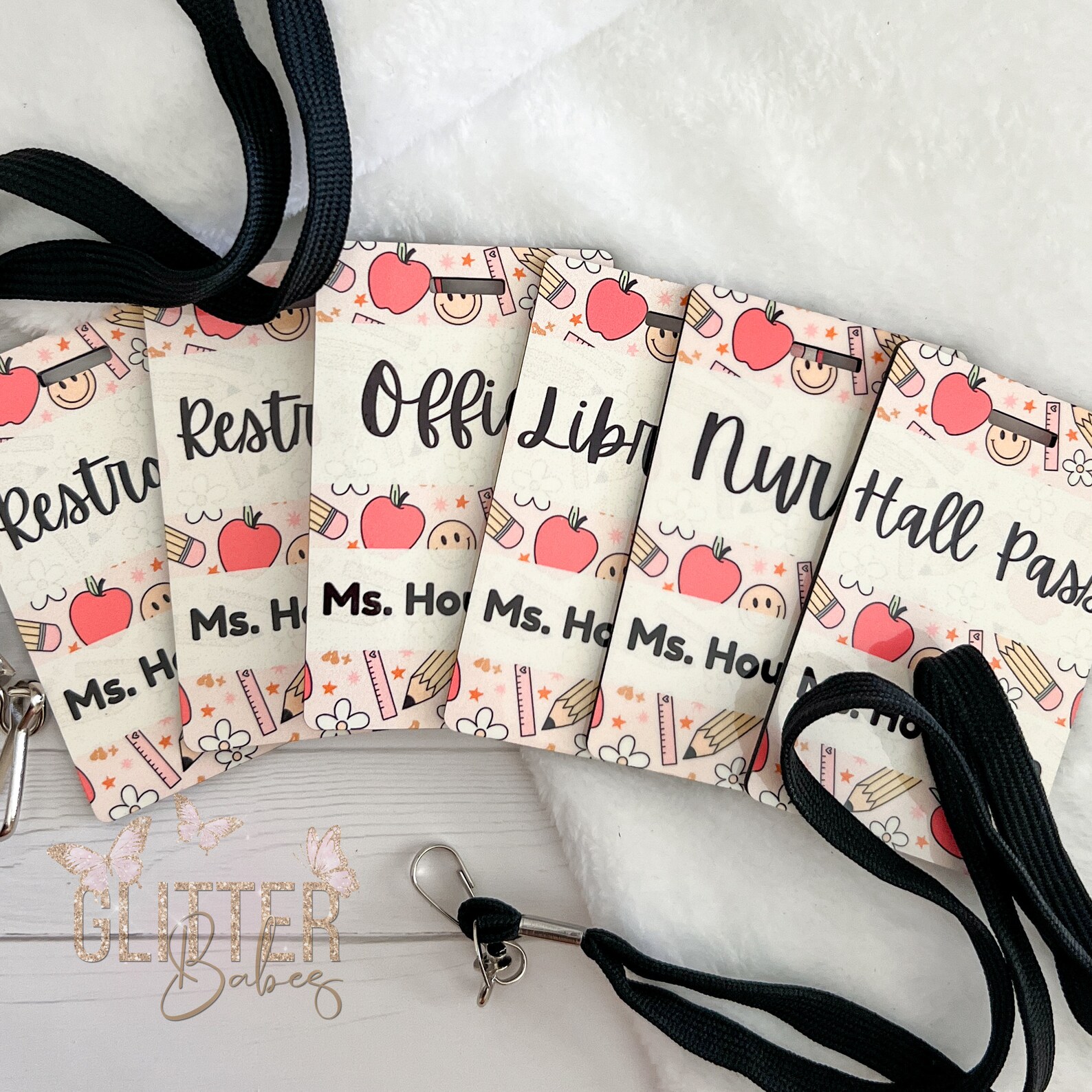 Classroom Hall Passes | Hall Pass Set | School Theme Hall Pass | Retro ...