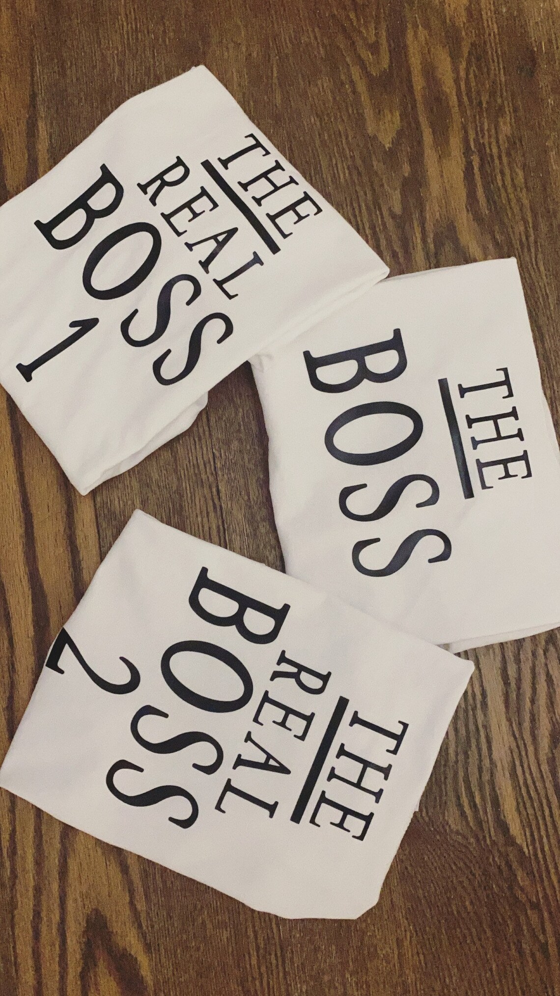 The boss the real boss 1 and the real boss 2 personalised | Etsy
