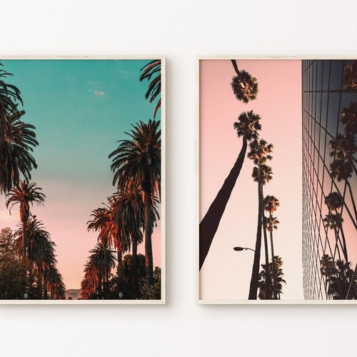 Los Angeles Wall Art LA Sunset California Landscape City | Etsy