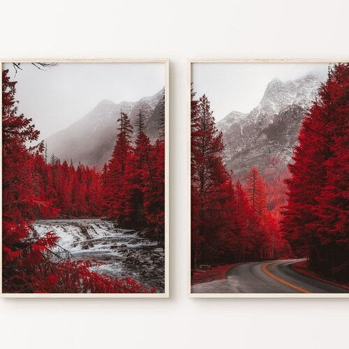 Farmhouse Print Set of 6 Nature Wall Decor Rustic Landscape - Etsy