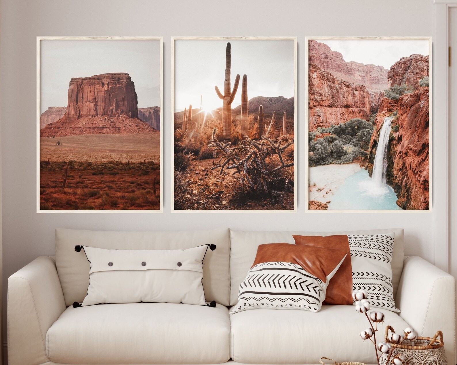 Desert Prints Set of 3 Arizona Desert 3 Pieces Wall Art Boho - Etsy