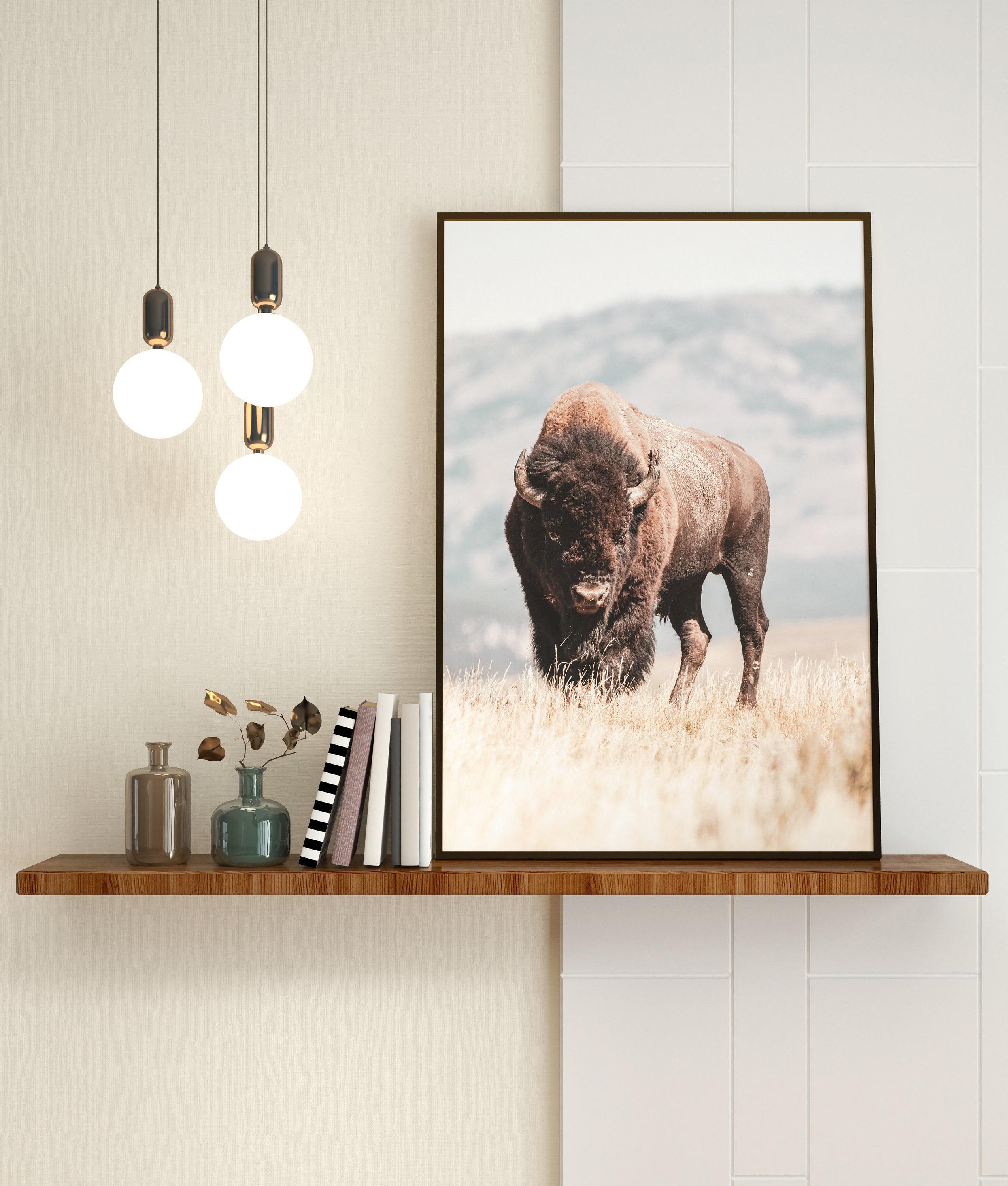 Printable Buffalo Wall Art, Bison Print DIGITAL , Southwestern Large ...