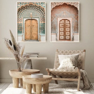 Set of 2 Boho Doors DIGITAL Prints, Arabic Large Wall Art Set, Moroccan ...