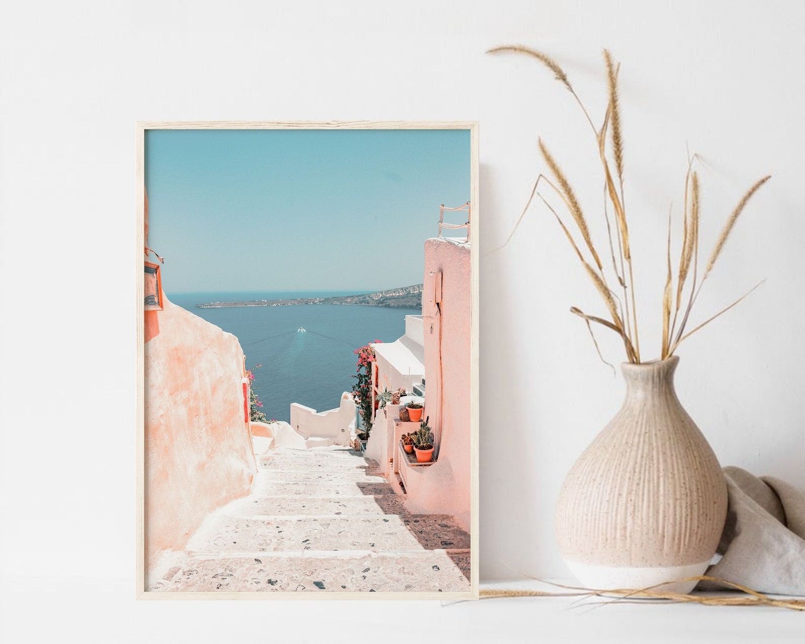 Greece Prints Set of 3 Wall Art Printable Boho Santorini - Etsy