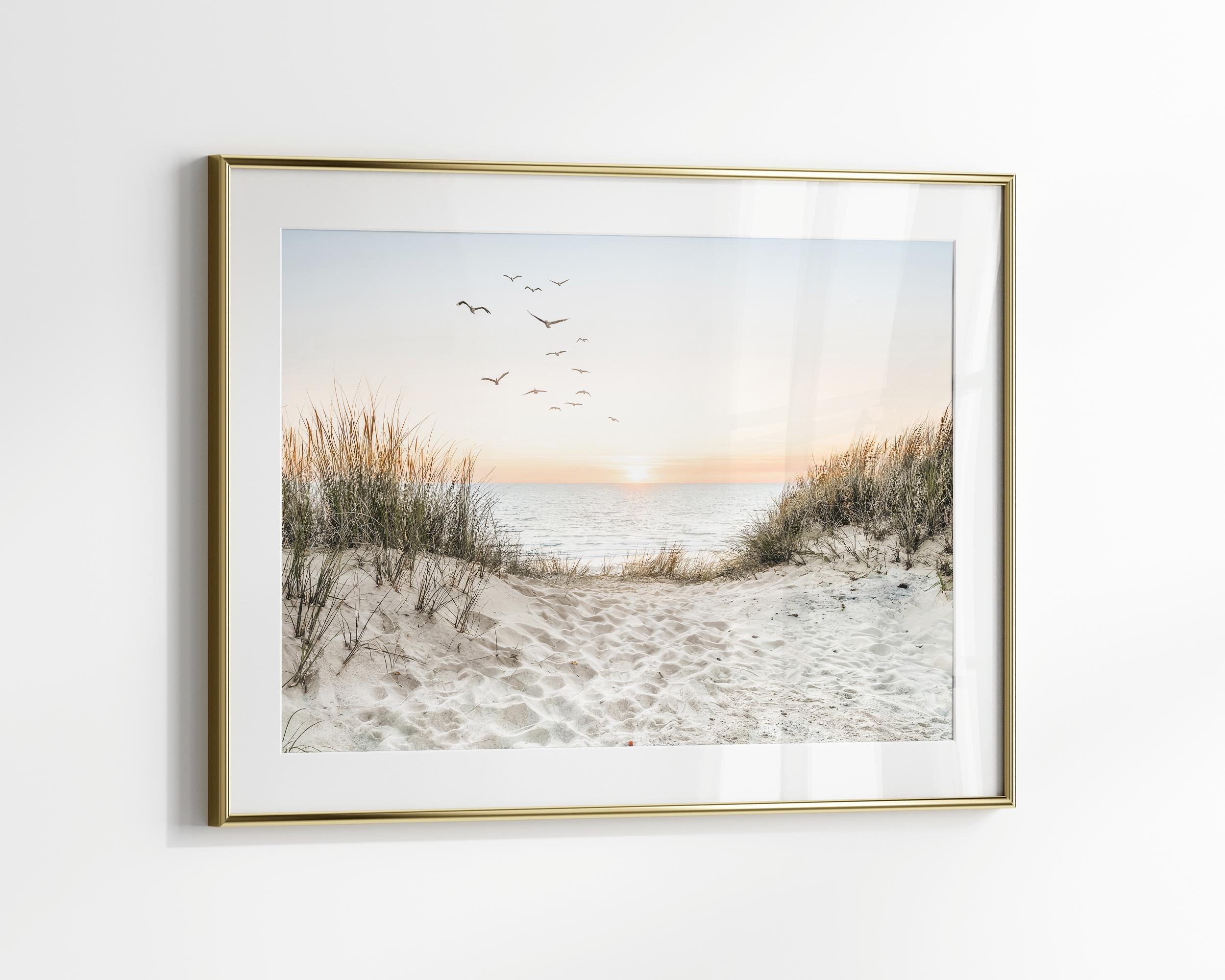 Neutral Coastal Wall Art, Printable Beach Landscape Photography ...