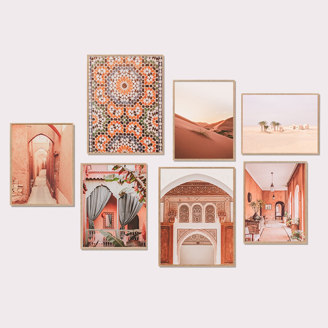 Boho Desert Gallery Wall Set of 7 DIGITAL Prints, Islamic Large Wall ...