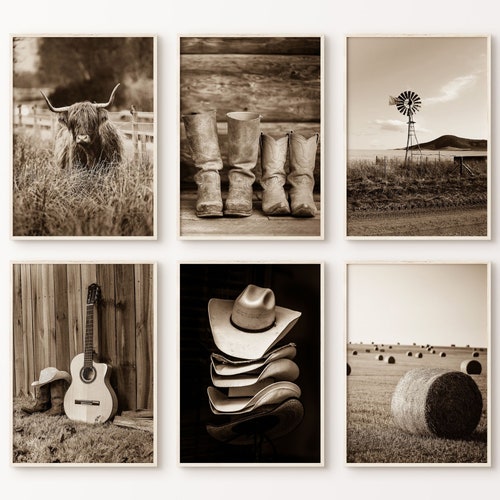 Digital Prints Art & Collectibles Printable Black and White Rustic ...