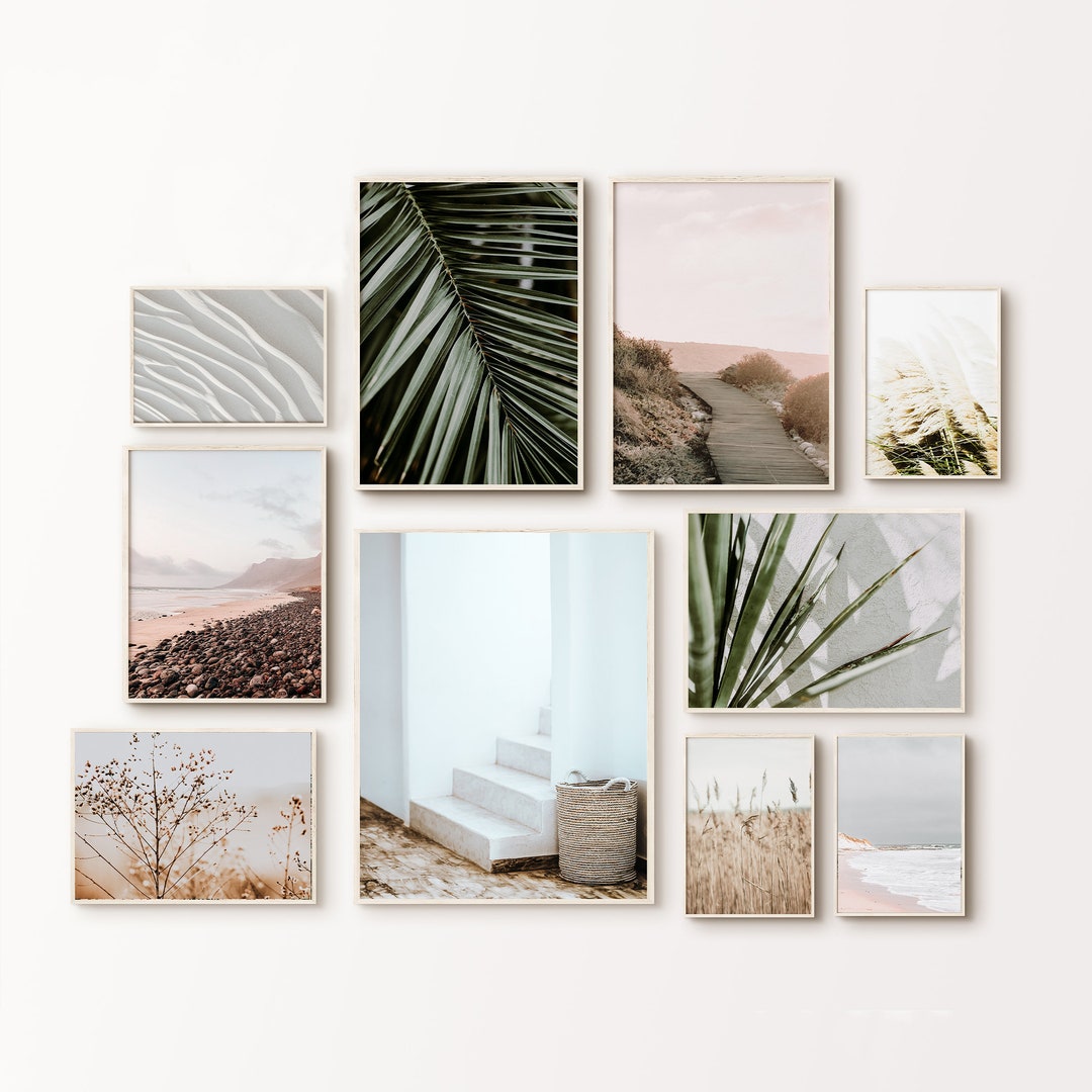 Printable Neutral Warm Gallery Wall Set, Beige Prints, Boho Set of 10 ...
