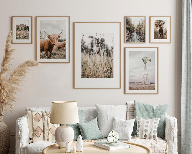 Western Set of 6 Photography, Printable Boho Farmhouse Wall Art ...
