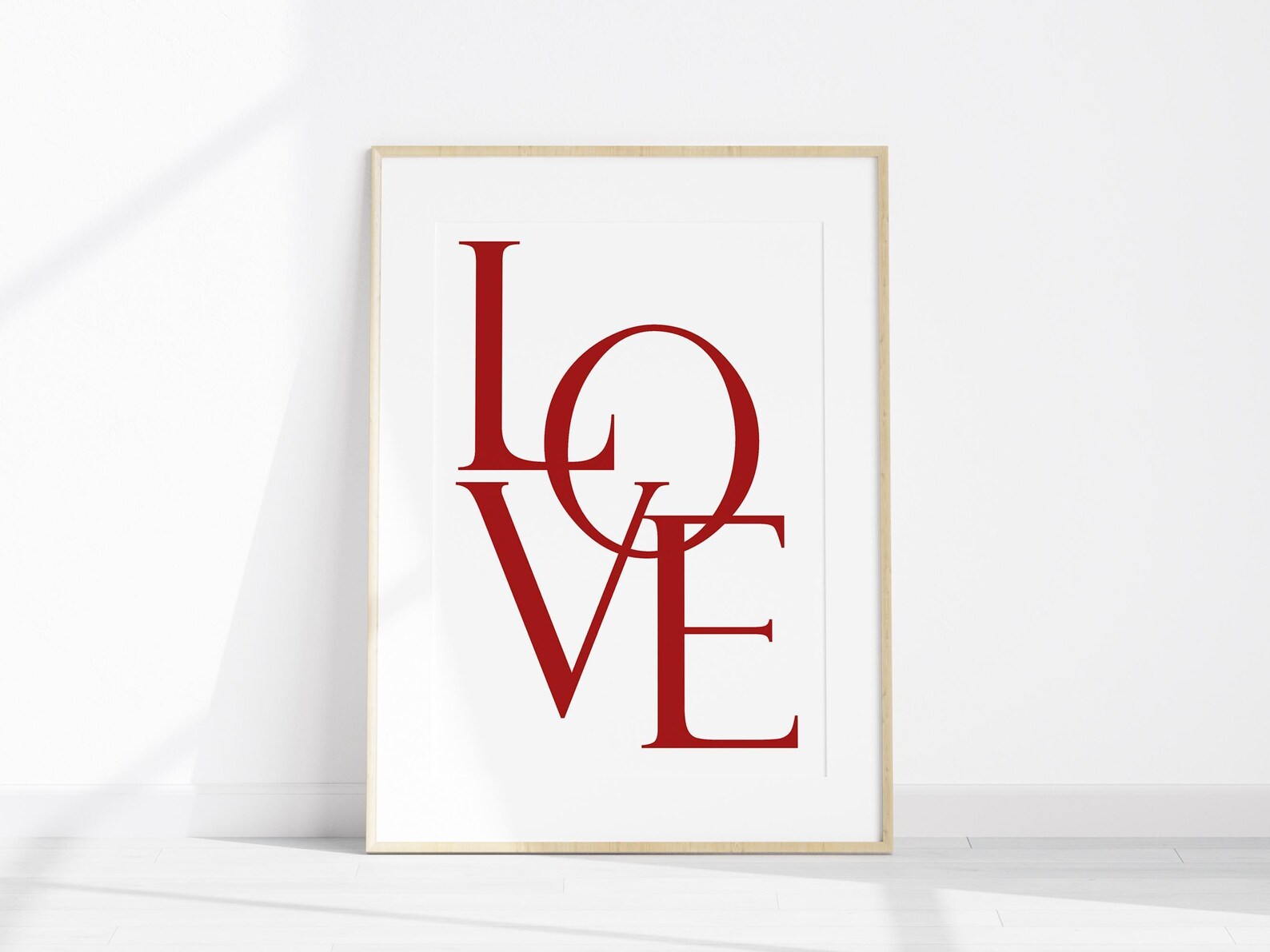Valentine's Day Romantic Wall Art Set, Set of 5 Printable Love Decor ...