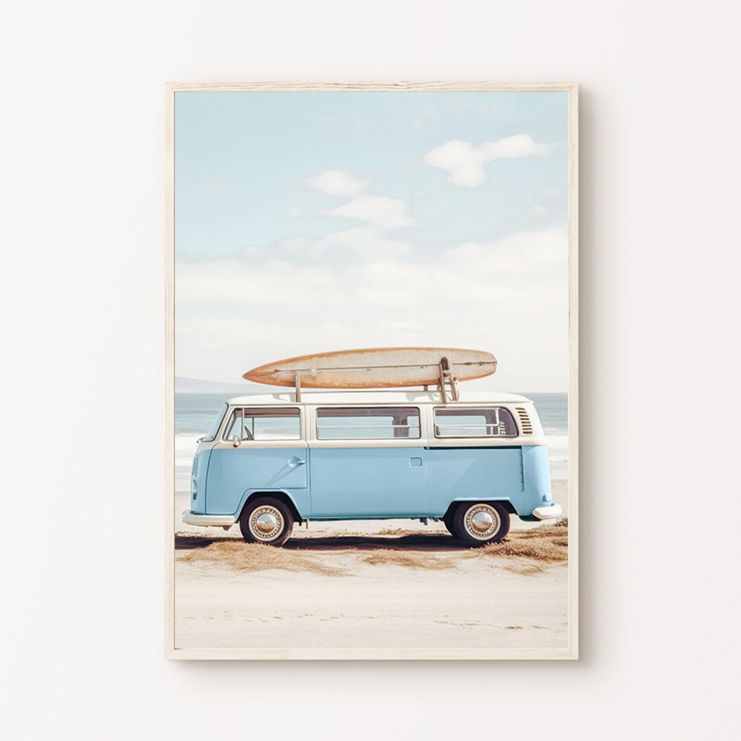 Printable Beach Photography, Blue Tones Coastal Large Wall Art ...