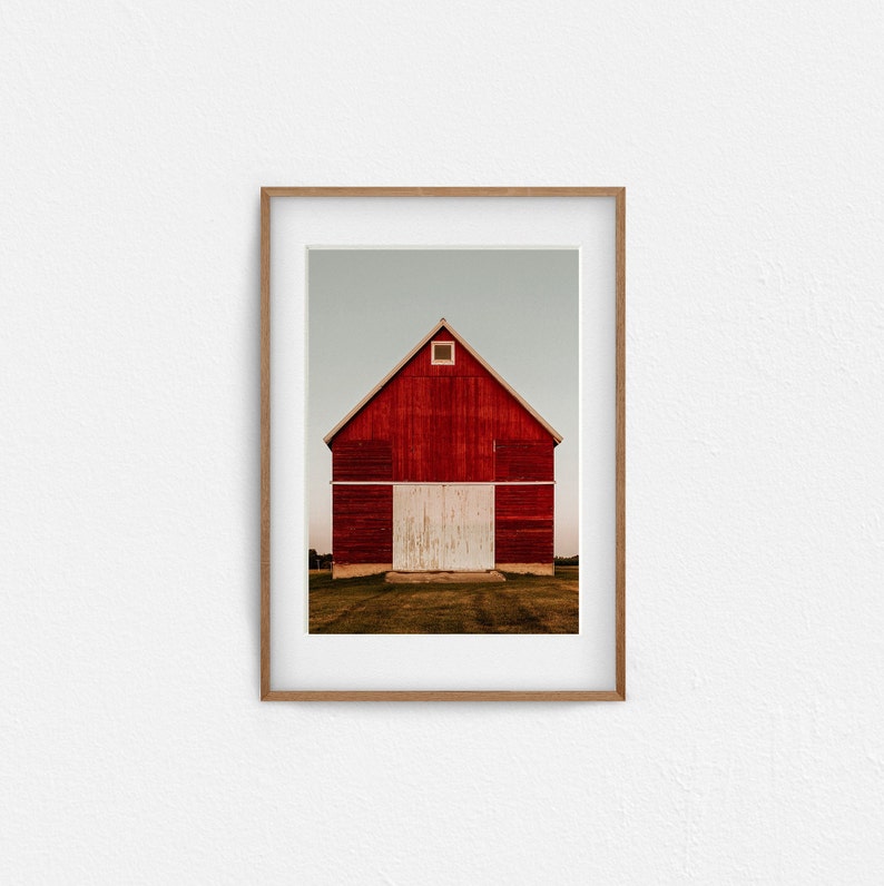 Red Barn Printable Photography Farmhouse Wall Art | Etsy