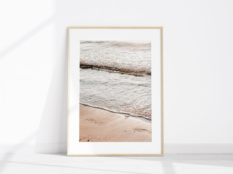 Coastal Wall Art, Boho Beach Set of 3 Prints, Printable Ocean Waves ...