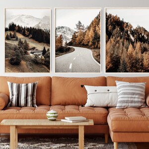 Mountain Landscape Set of 3 Printable Photography, Nordic Forest 3 ...