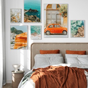 Mediterranean Prints Bundle, Printable Amalfi Coast Wall Art, Santorini ...