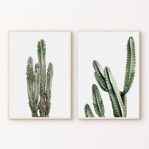 Cactus Set of 2 Prints, Printable Cactus 2 Pieces Wall Art, Modern Boho ...