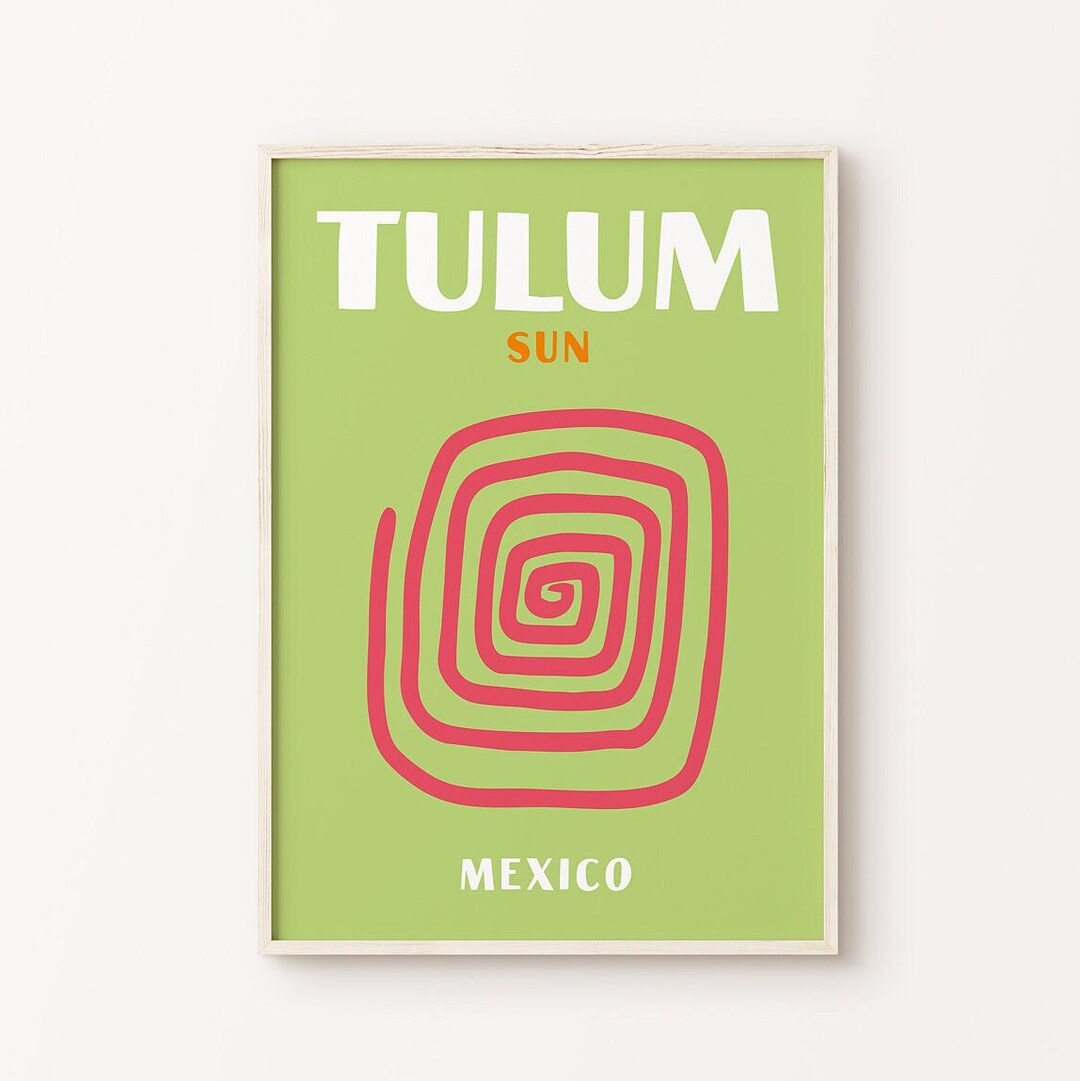 Travel Print Mexico Printable, Colorful Exotic Travel Poster, Preppy ...