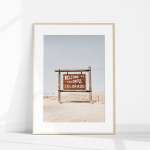 Printable Colorado Photography, Desert Wall Art, Colorado Sign Print ...