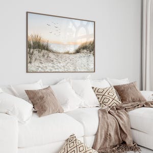 Neutral Coastal Wall Art, Printable Beach Landscape Photography ...