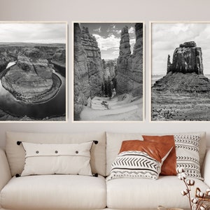 Printable National Park Set of 3 Black and White Photography, Desert ...