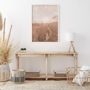 Pastel Wildflower Print, Boho Neutral Botanical Canvas, Fine Art Nature ...