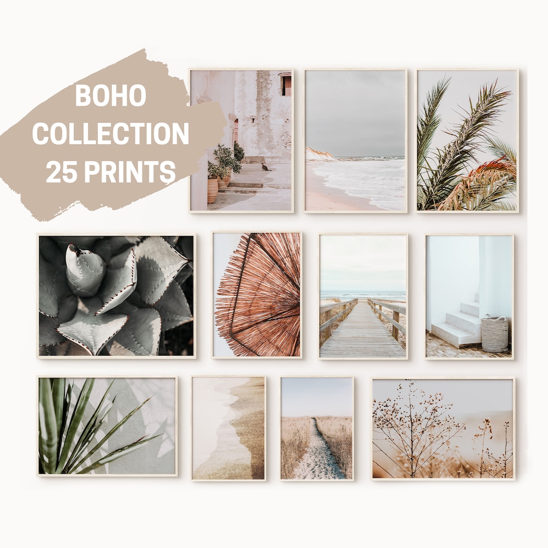 Printable Boho Bundle Photography Neutral Tones Gallery Wall - Etsy