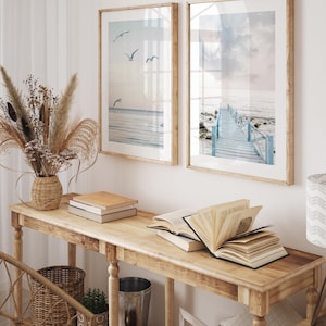 Calm Beach Set of 2 Print, Printable Ocean Large Wall Art, Boho Gallery ...