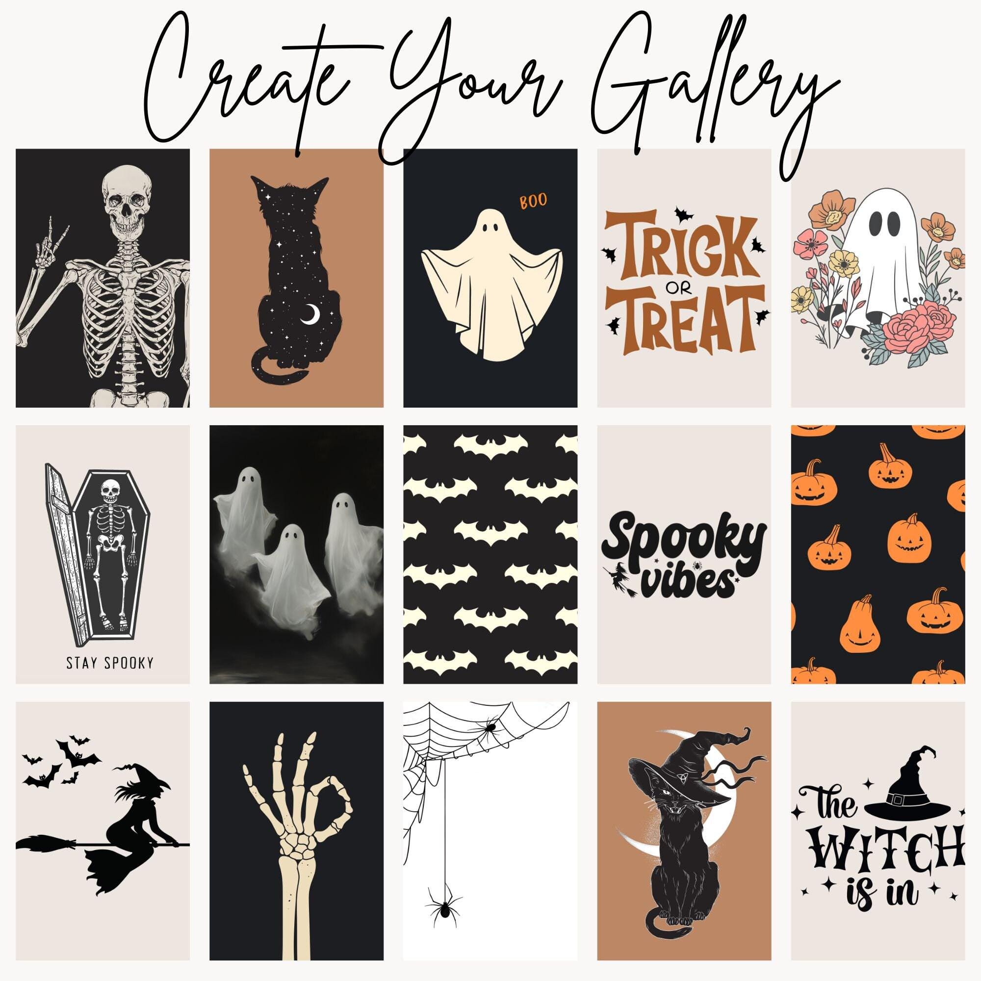 Printable Halloween Gallery Wall Set, Bundle of 20 Prints, Funny ...