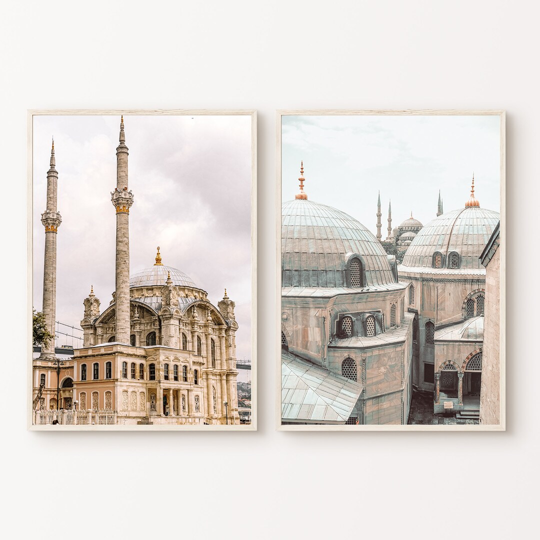 Turkey 2 Pieces Large Wall Art, Printable Set of 2 Istanbul Photography ...