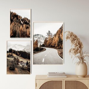 Mountain Landscape Set of 3 Printable Photography, Nordic Forest 3 ...