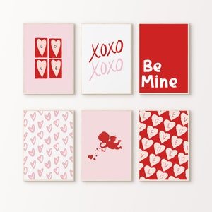 Valentine's Day Prints Bundle, Gallery Wall Set of 18 Printable Wall ...