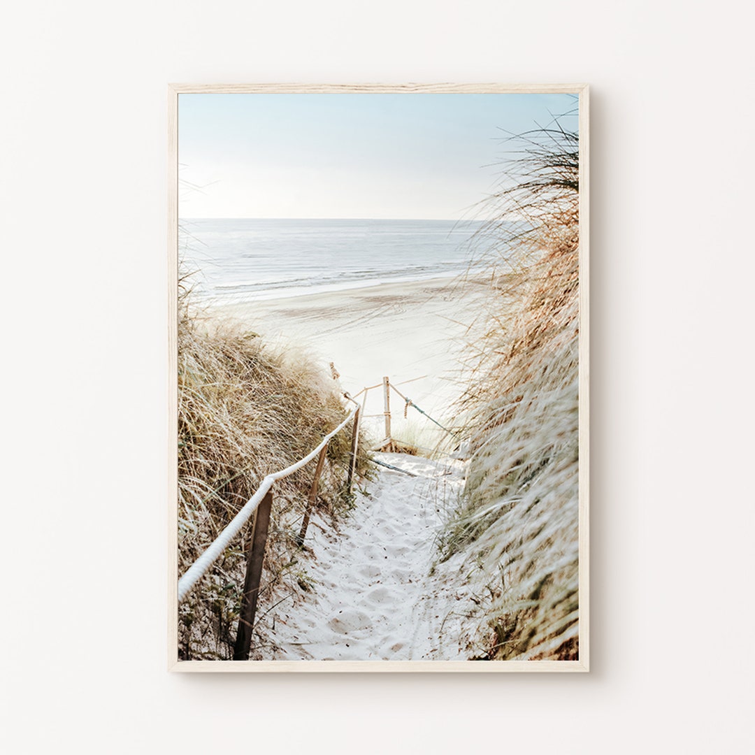Printable Coastal Photography, Beach Dunes Large Wall Art, Ocean ...