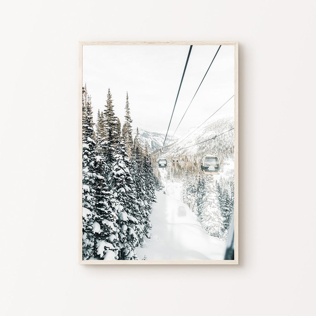 Printable Winter Theme Print, Nordic Nature Landscape Wall Art, Snowy ...