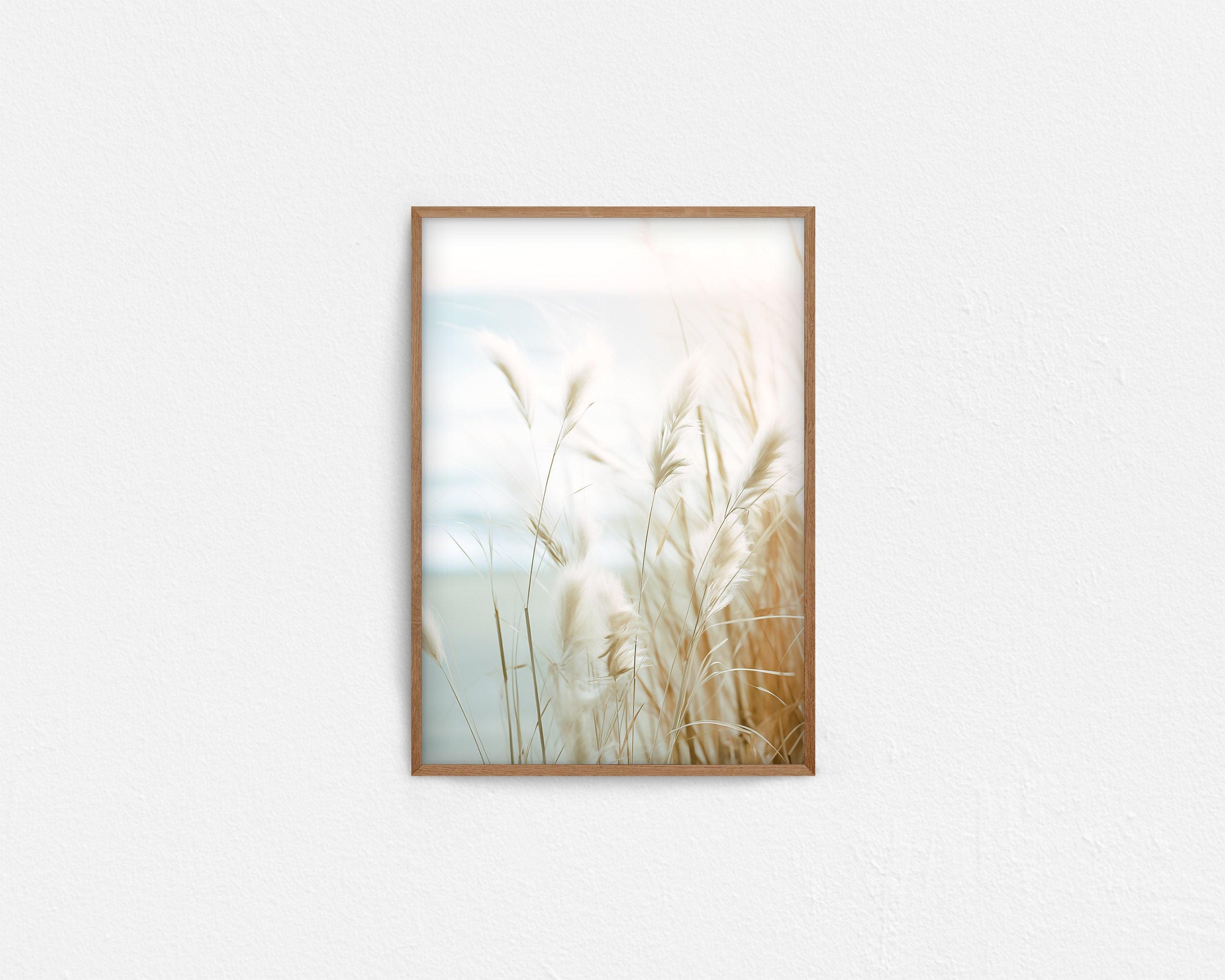 Printable Boho Beach Grass Photography, Coastal Landscape Large Wall ...