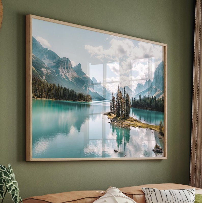 Mountain Wall Art, Nature Print, Printable Large Lake Wall Art, Scenic ...