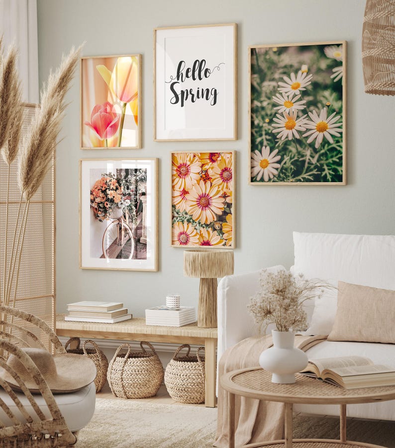 25 Prints, Printable Spring Wall Art, Spring Photography Bundle, Easter ...