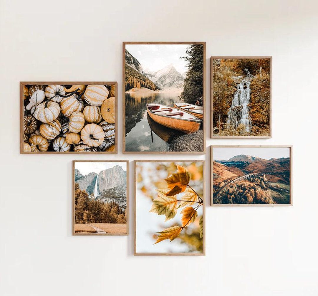 Set of 6 Fall Landscape PRINTABLE Photography, Autumn Gallery Wall Set ...