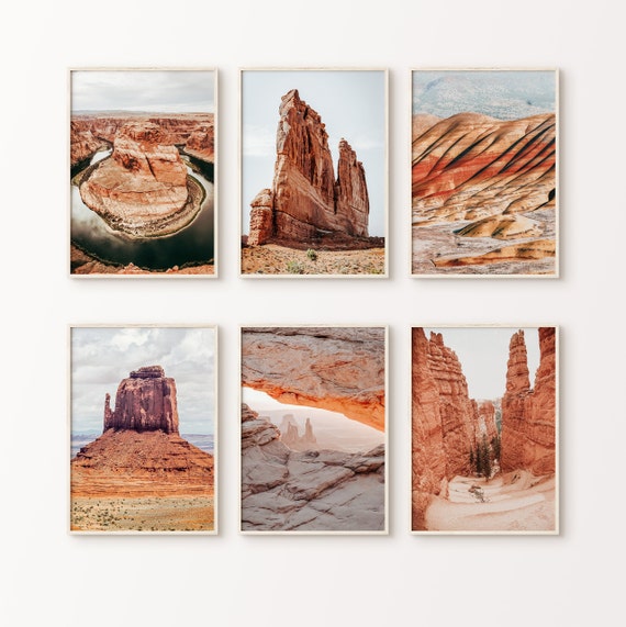 Desert Set of 6 Printable Photography National Park Gallery - Etsy