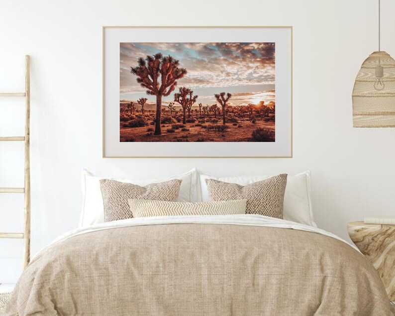 Sunset Joshua Tree Landscape Print DIGITAL Saguaro Cactus - Etsy