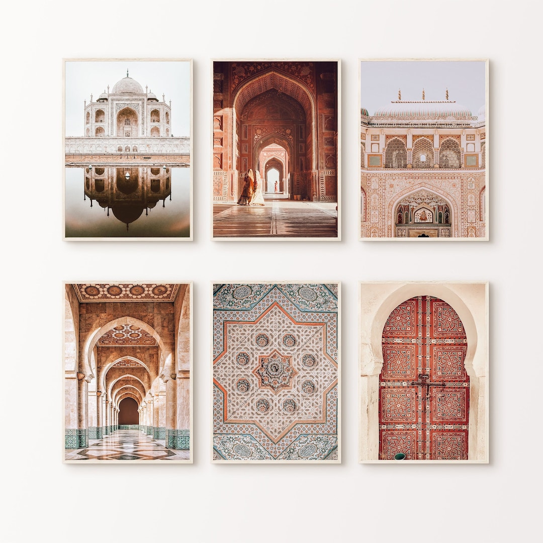 Printable India 6 Pieces Large Wall Art, India Gallery Wall Set, Taj ...