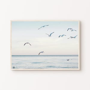 Coastal Photography, Printable Ocean Waves Print, Muted Modern Seascape ...