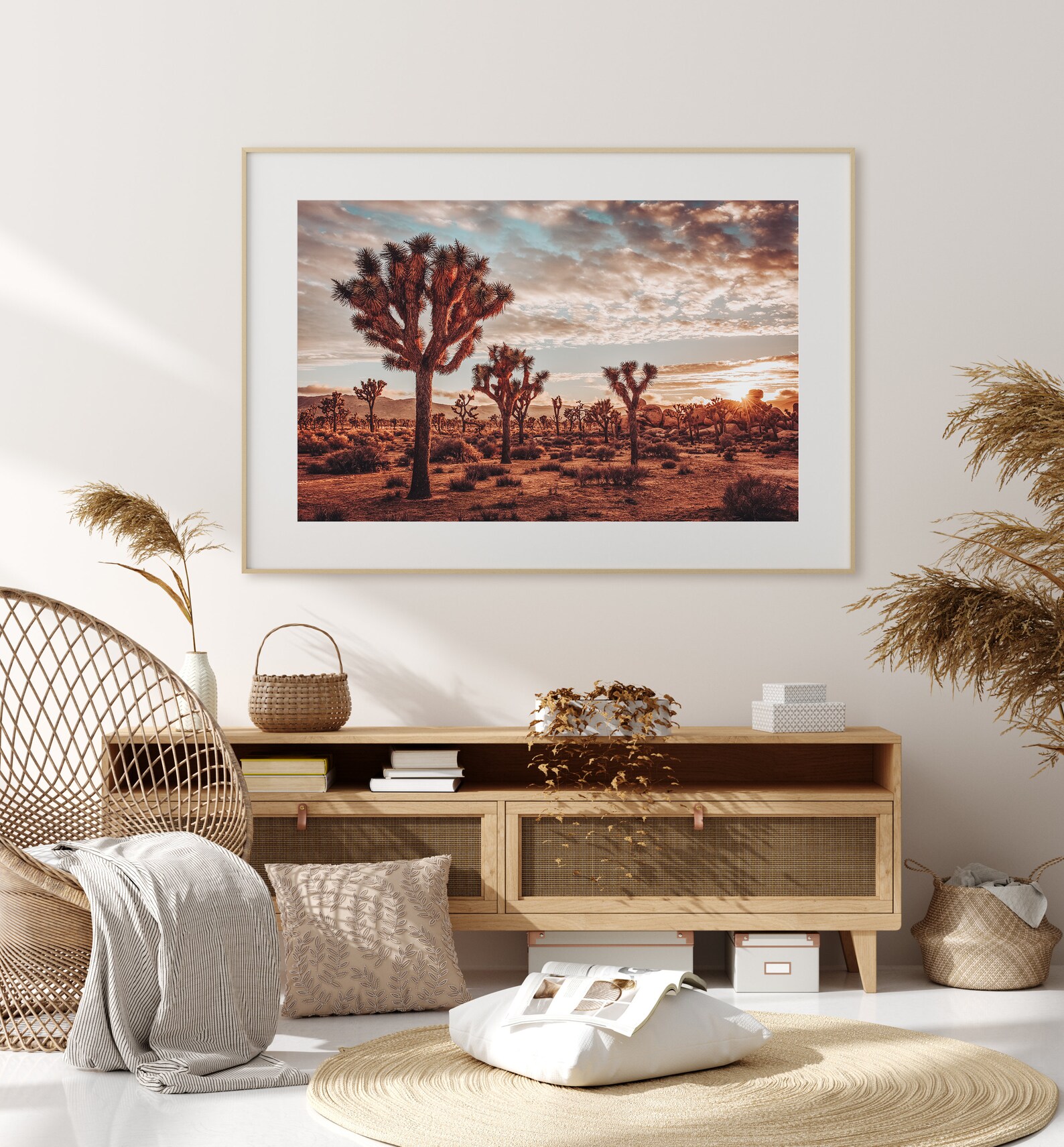 Sunset Joshua Tree Landscape Print DIGITAL Saguaro Cactus - Etsy