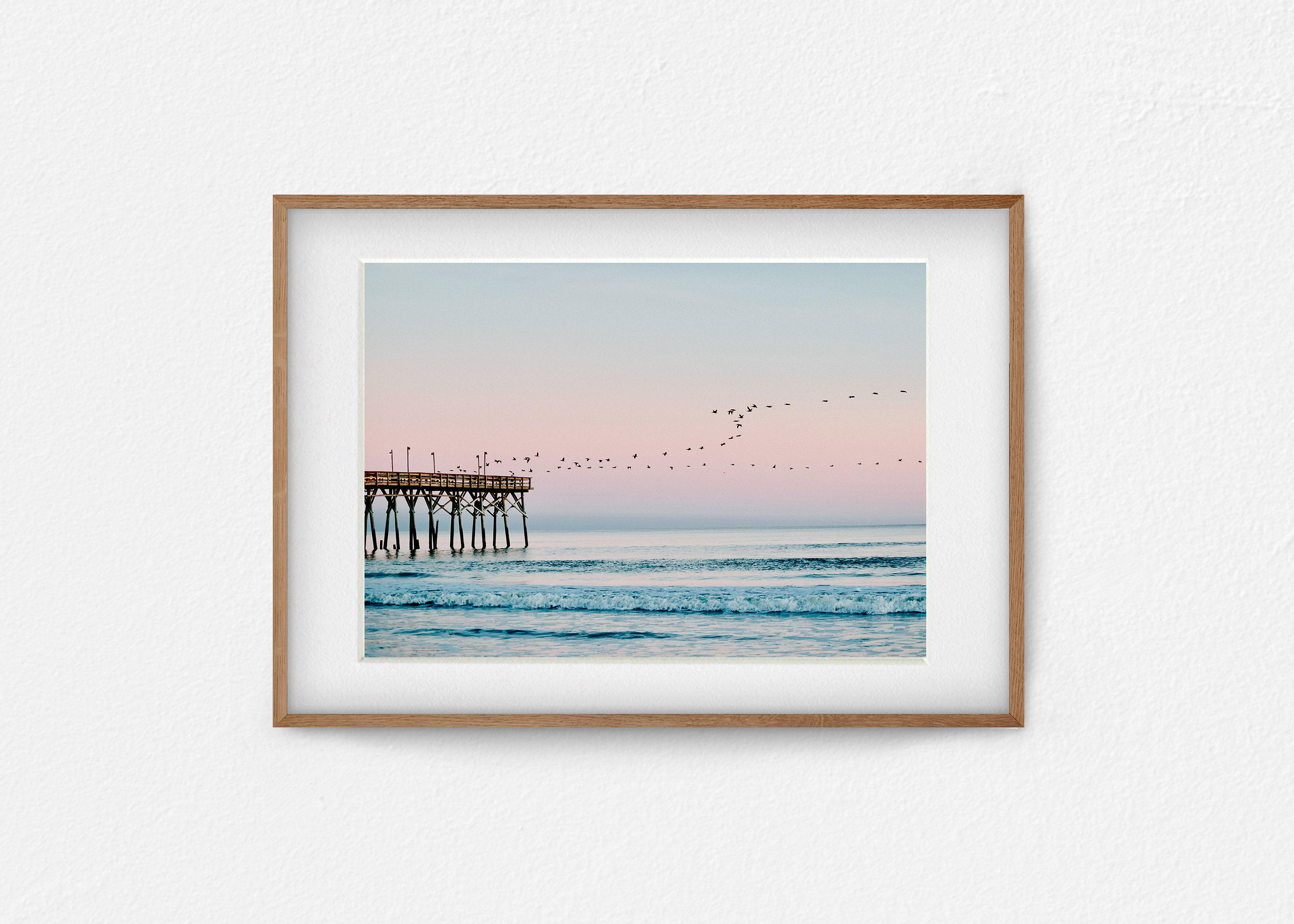 Coastal Printable Photography, Ocean Waves Large Wall Art, Sunset Calm ...