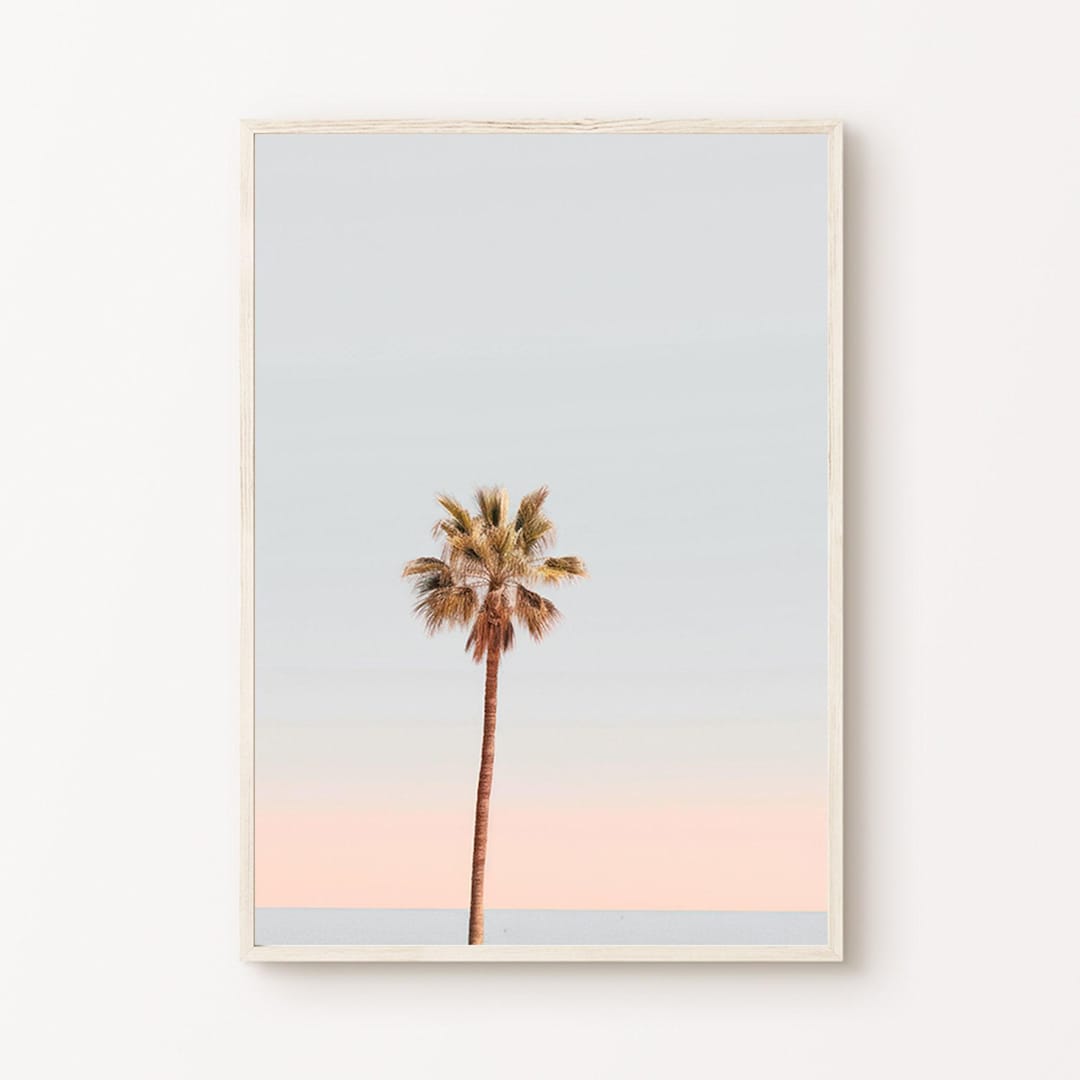 Palm Tree Wall Art, Printable Neutral Coastal Photography, Modern ...