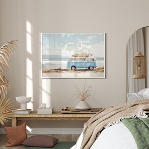 Printable Beach Photography, Blue Tones Coastal Large Wall Art ...