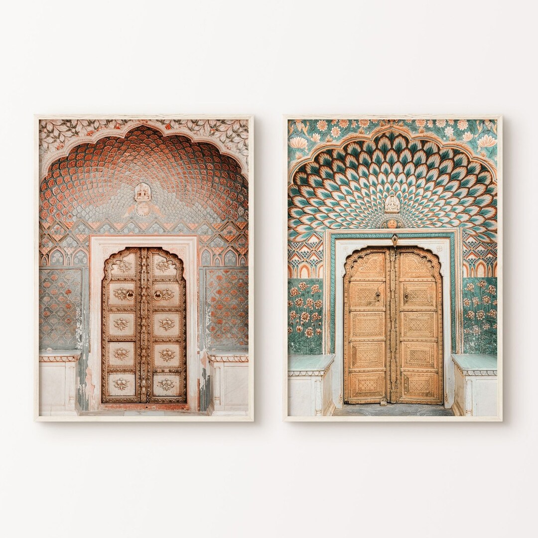 Set of 2 Boho Doors DIGITAL Prints, Arabic Large Wall Art Set, Moroccan ...